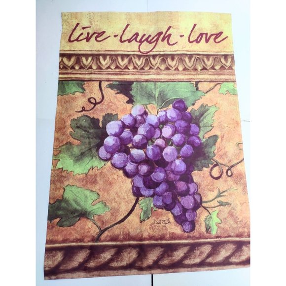 Accents | Lg Greek Style Grapes Outdoor Garden Flag 42 X 3 Live Laugh ...